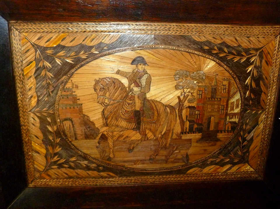 RARE NAPOLEONIC PRISONER OF WAR – WOOD & STRAW WORK PICTURE - NAPOLEON ...