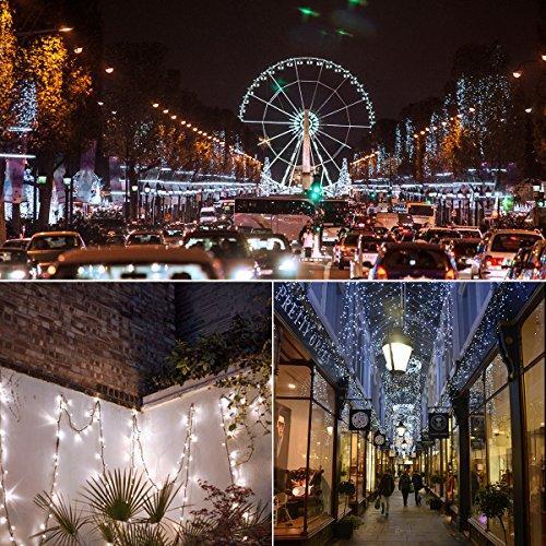 Lalapao 2 Pack Solar String Lights 72ft 22m 200 LED 8 Modes Solar ...