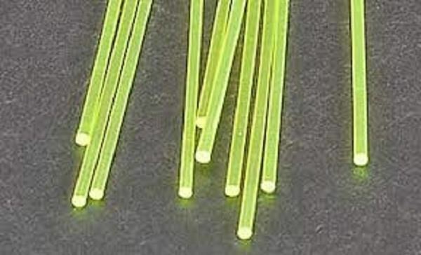 Plastruct Fluorescent Acrylic Rods Yellow 1/16 x 10in Long pkg(10 ...