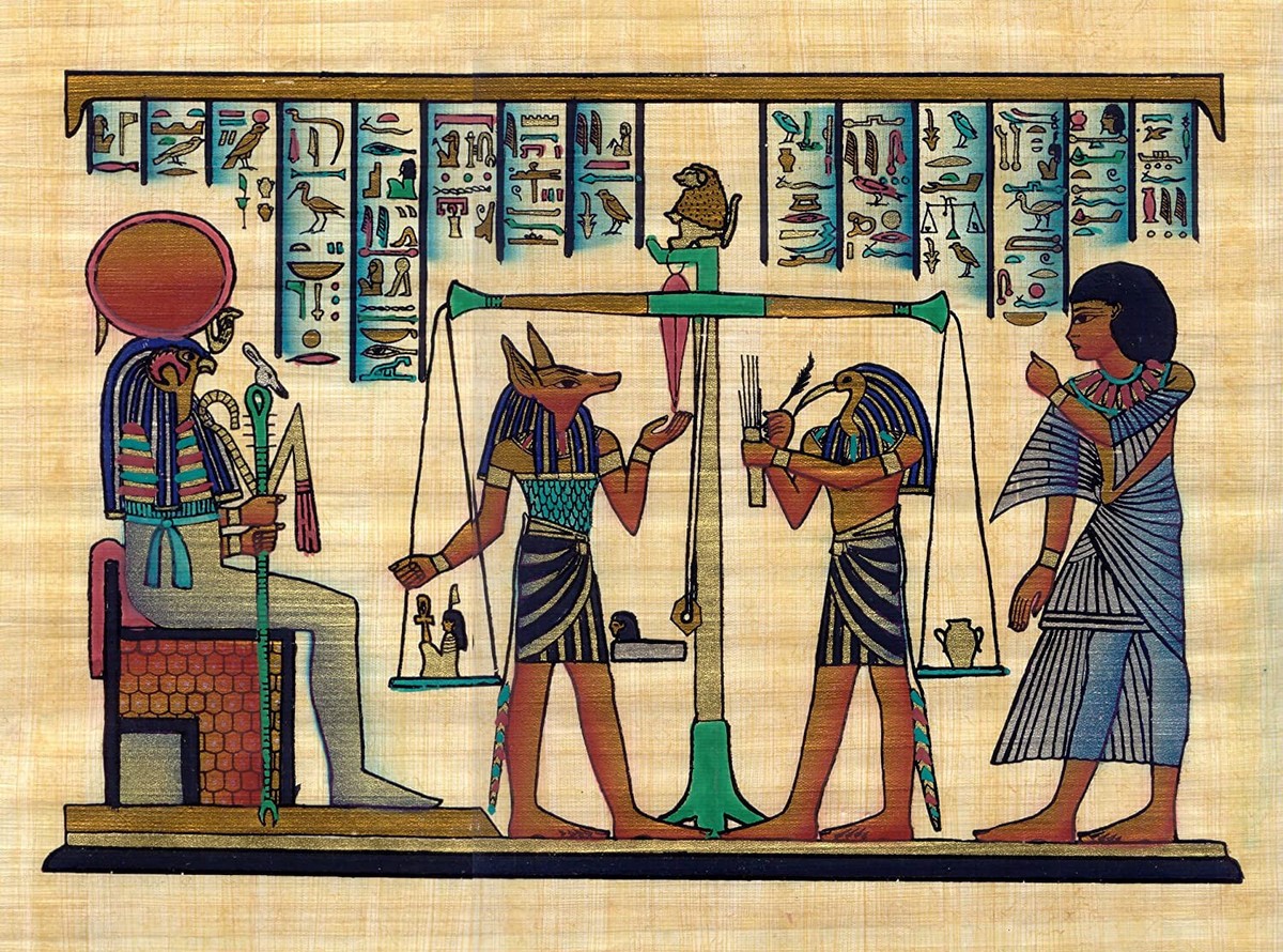 Egyptian Afterlife Heart Weighing Of The Heart Egyptian Papyrus