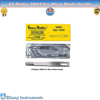 Set Of 5 Pcs Surgical Blade SM69 Micro Blade Scalpel Handle Blades | eBay