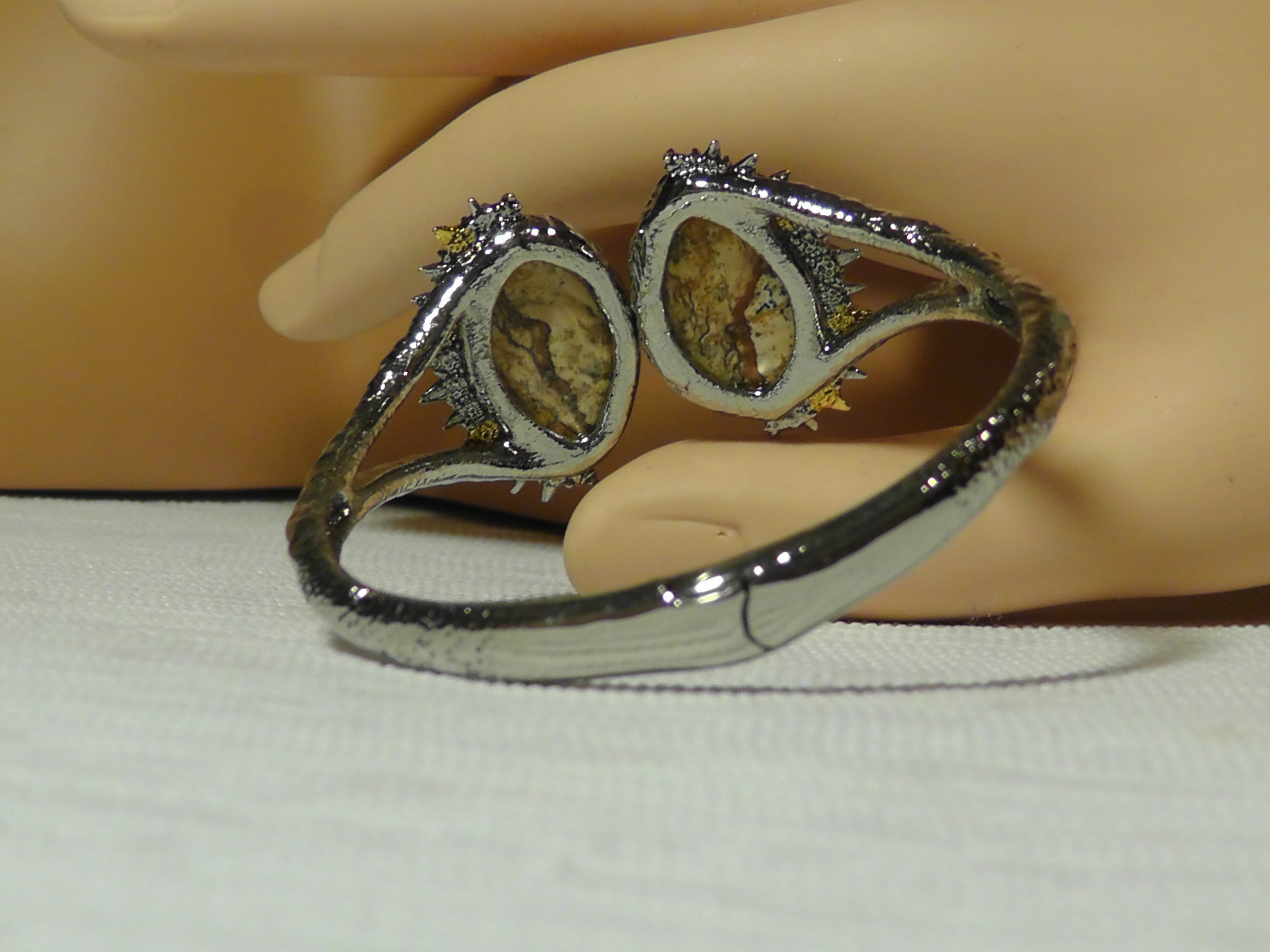 Alexis Bittar Elements Crystal Studded Spur Trimmed Hinged Bangle ...