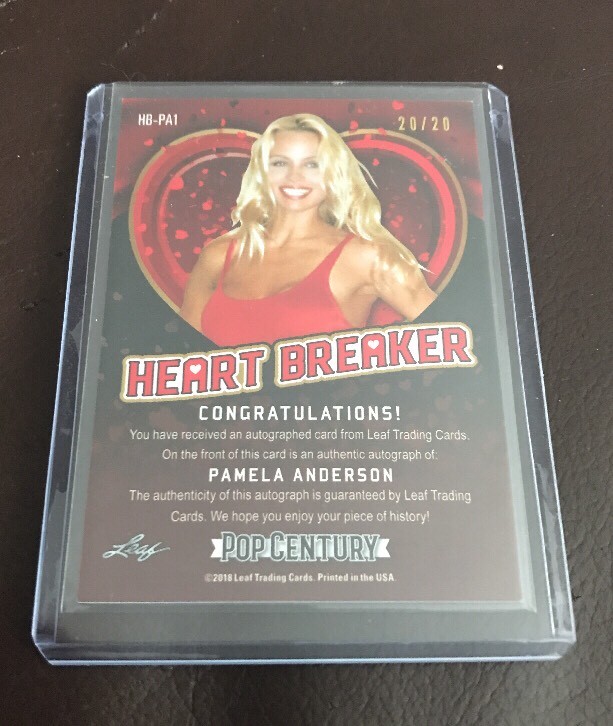 2018 LEAF POP CENTURY SIGNATURES METAL BLUE PAMELA ANDERSON AUTO ...