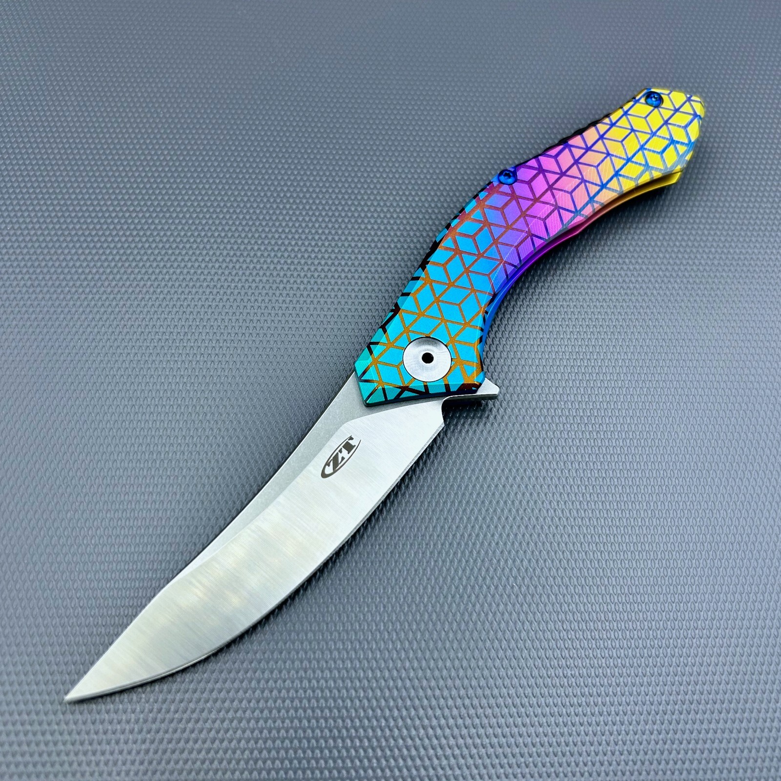 Zero Tolerance ZT 0460Ti Plain Edge Folder ZT0460 20CV Steel w/ Rhombus ...