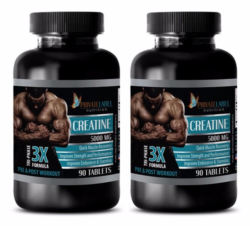 monohydrate - CREATINE 3X 5000mg - muscle building -180 Tablets 2 ...