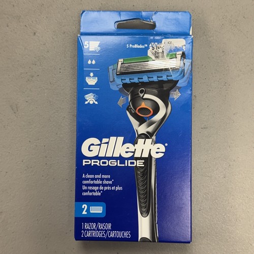 Gillette ProGlide Men's, 1 Handle and 2 Refills Cartridges NEW in Box ...