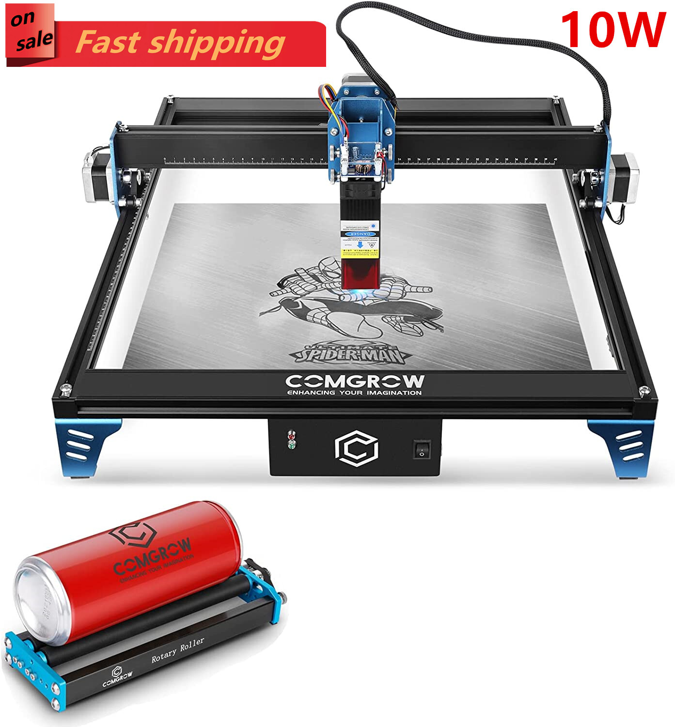 Comgrow Z1 Laser Engraver 10W Output Power with Laser Rotary Roller | eBay