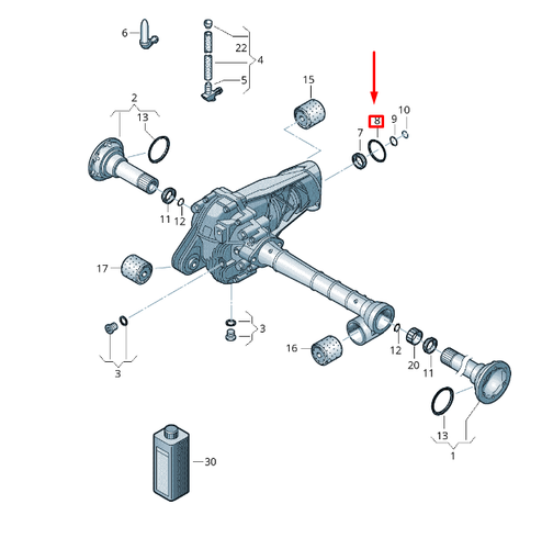 VW TOUAREG MK2 Gear Housing Flanged Shaft Protective Ring 0AA409375D | eBay