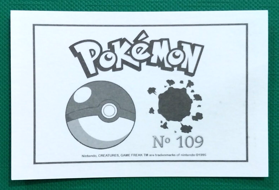 POKEMON INDIGO LEAGUE Sticker #109 KOFFING South America Edition PERU ...