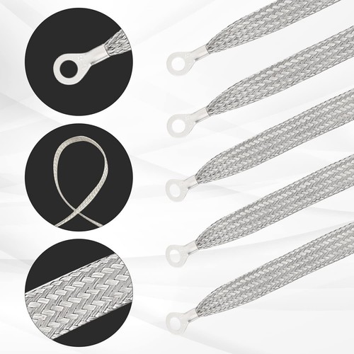 5×Universal Automotive Ground Strap Tinned Copper Car Engine Ground ...