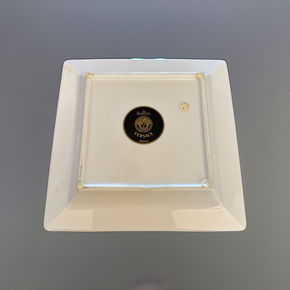 Versace Medusa Square Porcelain Plate - 22cm (8.7”) - Baroque Pattern ...
