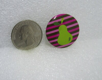 Green Pear Button Pin | eBay