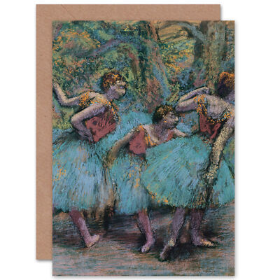 Edgar Degas Three Dancers Blue Tutus Red Bodices Fine Art Blank ...