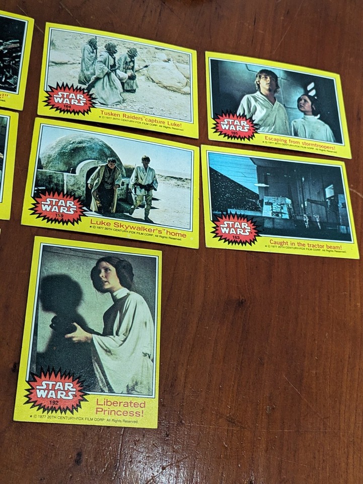 LOT OF x10 - 1977 TOPPS STAR WARS YELLOW BORDERED SERIES TRADING CARDS ...