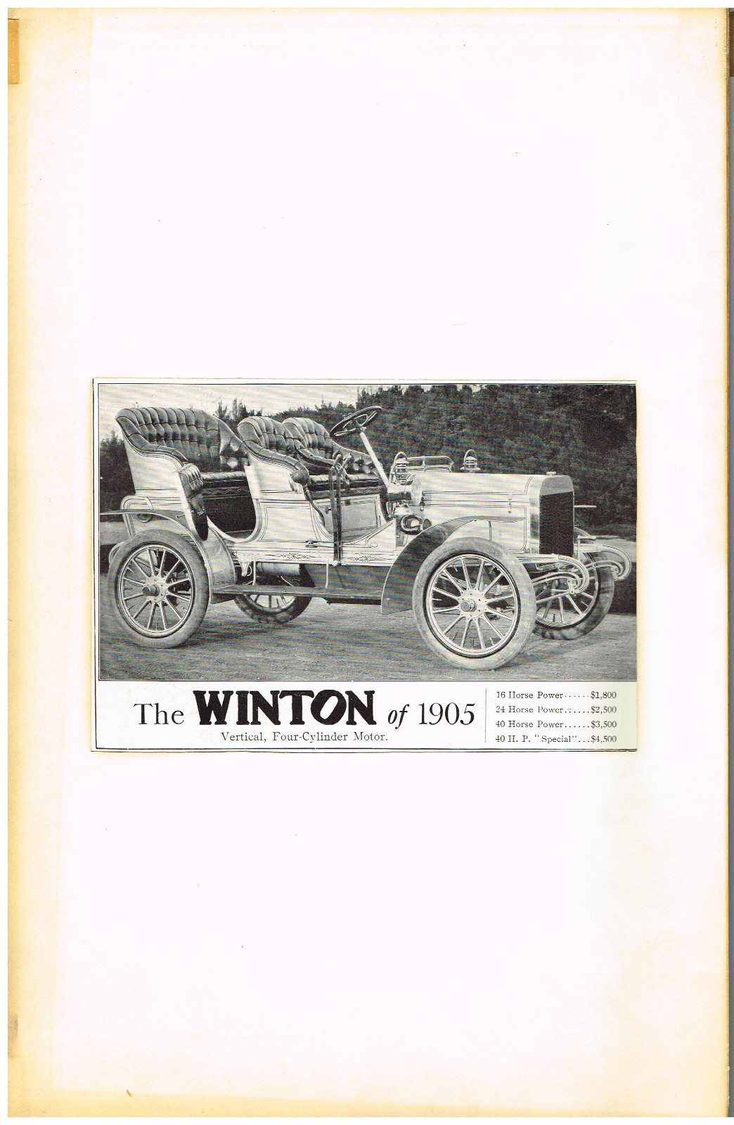 1905 The Winton Car Sedan Automobile Magazine Advertisment Vintage 4 ...