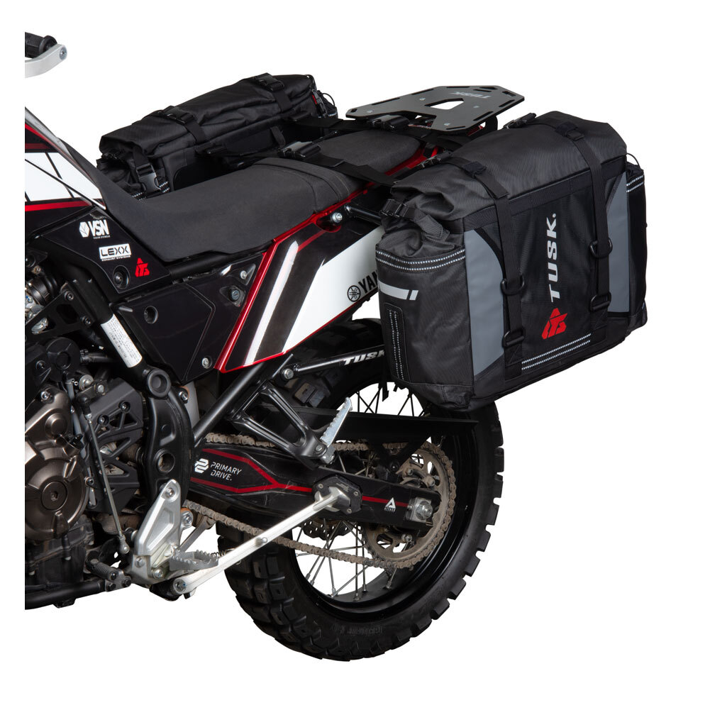 Tusk Olympus Pannier Bags w/ Tusk Pannier Rack Mounts Black/Grey ...