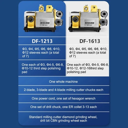 DF-1213/DF-1613 Milling Cutter Drill Bit Integrated Grinding Machine ...
