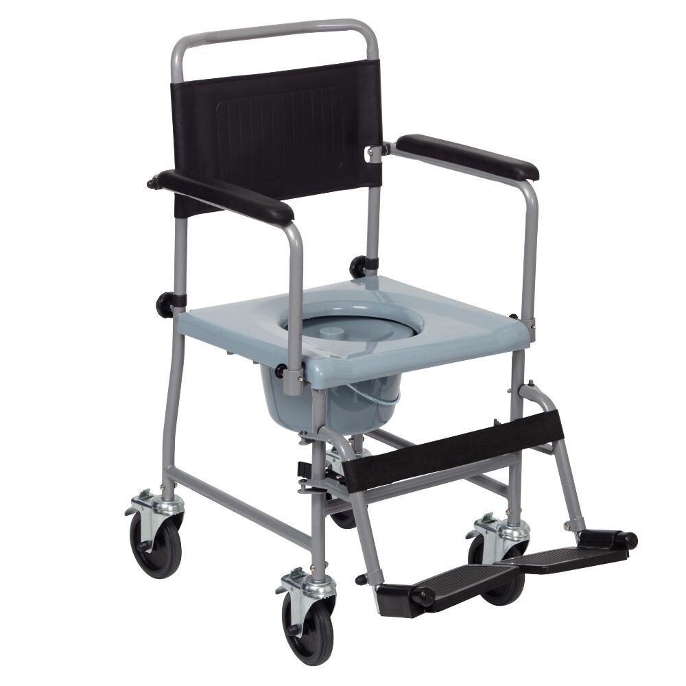 Drive Mobile wheeled glideabout toilet commode chair wheelchair with ...