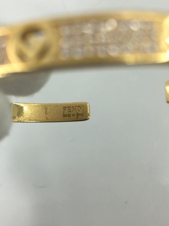 Fendi Bracelet Bangle Ladies Rhinestone LDR83 | eBay UK