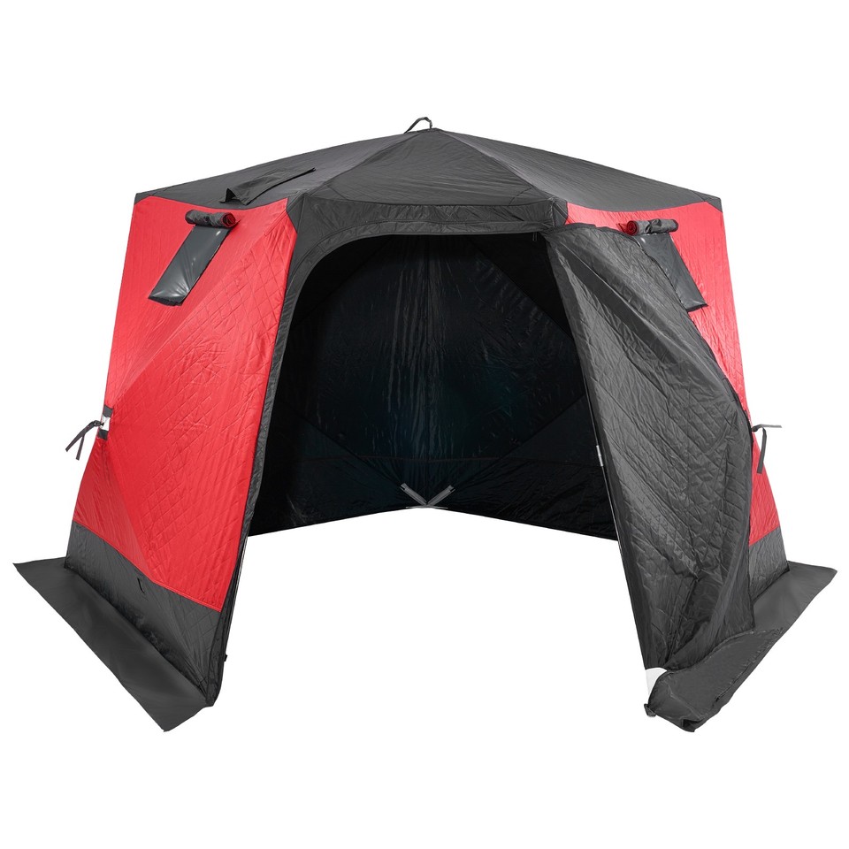 VEVOR 4-6 Person Ourdoor Portable Ice Shelter Pop-Up Ice Fishing Shanty ...
