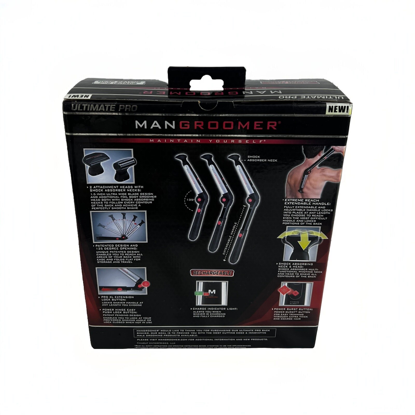 Mangroomer 3016 Ultimate Pro Shaver with 2 Shock Absorber Flex Heads ...