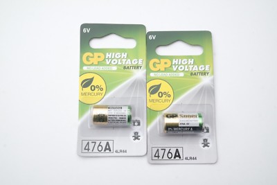 2x GP 476A 4LR44 also known as V4034PX L1325 A544 6V Alkaline EXPIRY 04 ...