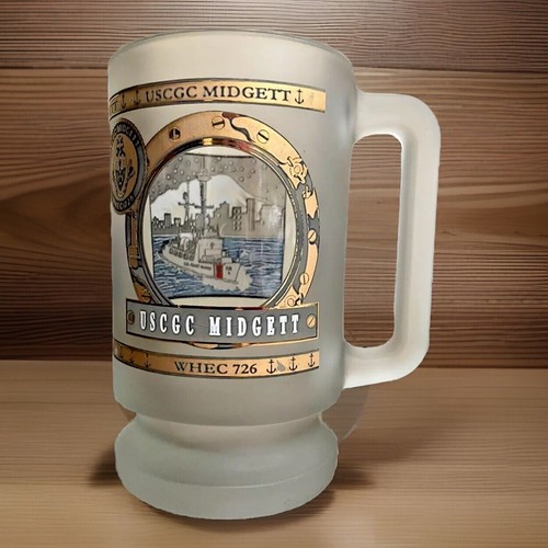 Coast Guard USCGC Midgett WHEC 726 Frosted Beer Mug 16 Oz. Made In U.S ...