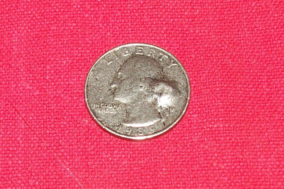 Mint Error Quarter Bubble Plating Blister Coin Bump Mistake 1989 P ...