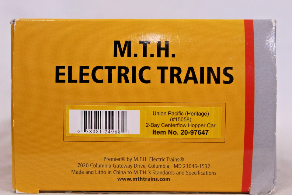 MTH Premier 20-97647 Union Pacific (#15058) 2-Bay Centerflow Hopper ...