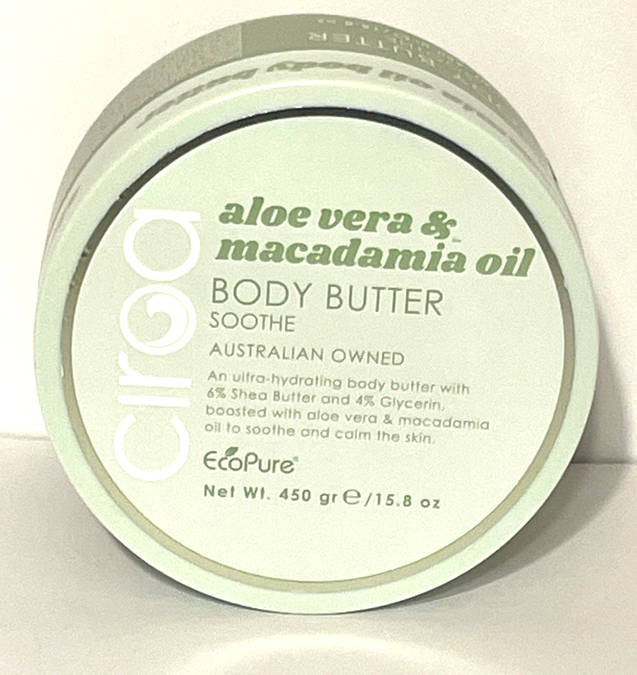 Body Butter Ciroa Body Aloe Vera & Macadamia Oil Soothing 15.8 oz Skin ...