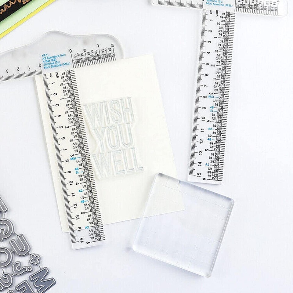 6 Inch Clear Acrylic T-Square Ruler Drafting Tool for Crafting Layout ...