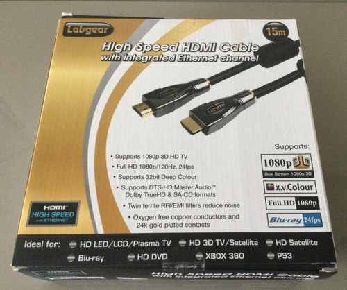 New Labgear High Speed HDMI cable with integrated Ethernet channel 15m ...