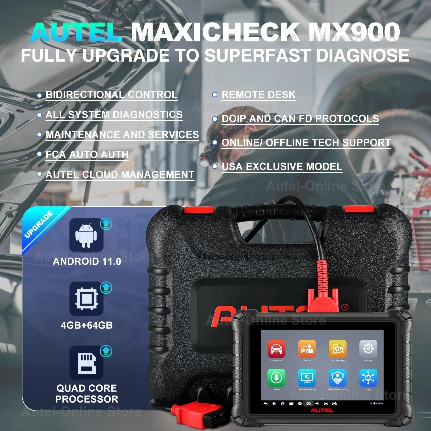Autel MaxiCheck MX900 Diagnostic Tool, Latin Version Scanner | eBay