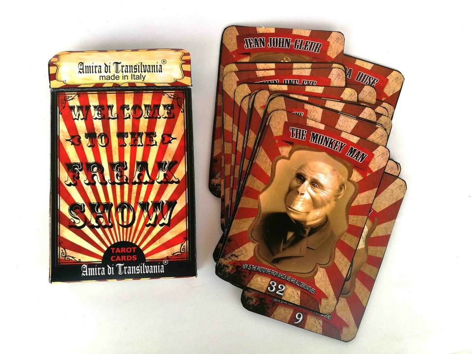 tarot card cards deck rare vintage oracle freak freaks geek circus ...
