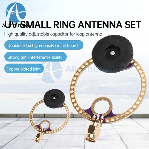 Universal UV UHF 400M-470MHz+ VHF FM 80M-150MHz Mini FM Loop Antenna ...