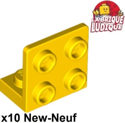 LEGO 10x Bracket 1x2 - 2x2 Invertito Supporto Alto 90° Gialla/Giallo ...