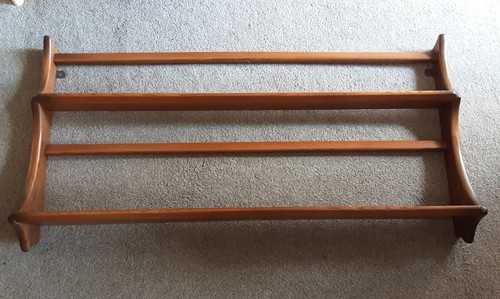 Vintage ERCOL Elm plate rack shelves shelf mid century 1960s | eBay UK