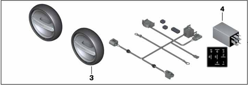 MINI Additional LED Headlights Retrofit Kit Installing Set Genuine ...