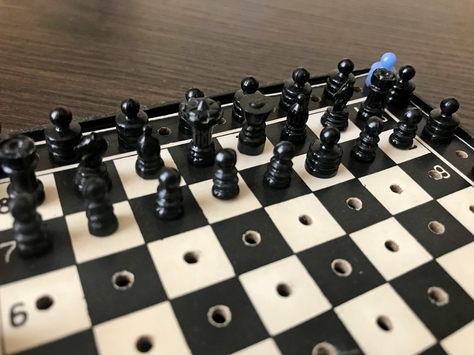 Vintage travel chess checkers set - mini chess ukraine sellers | eBay