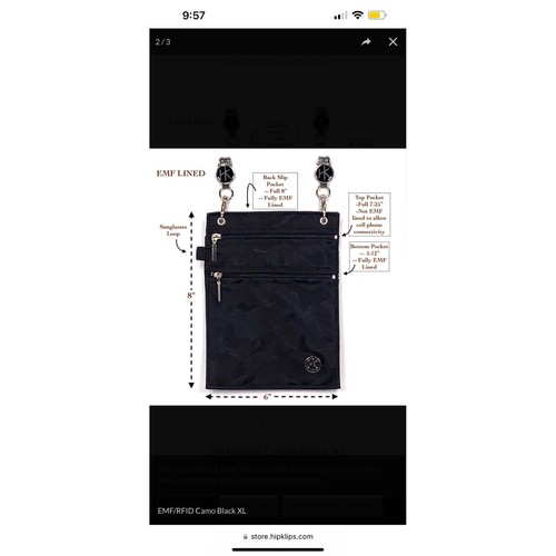 Hip Klips Pocket Pouch Bag Protection Travel Organizer set lap bag set ...