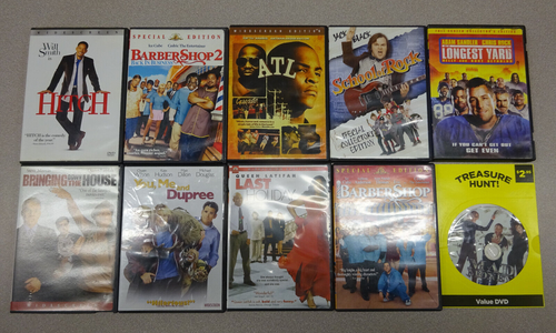 Lot of 10 Rated PG-13 DVDs, Hitch, The School of Rock, Barbershop & 7 ...
