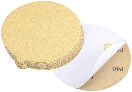 6 inch PSA Adhesive Sanding Disc 40 Grit Sticky Back Sandpaper DA ...