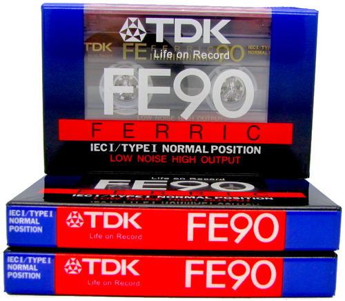 TDK FE90 x3 BLANK AUDIO CASSETTE TAPES BRAND NEW AND SEALED ...