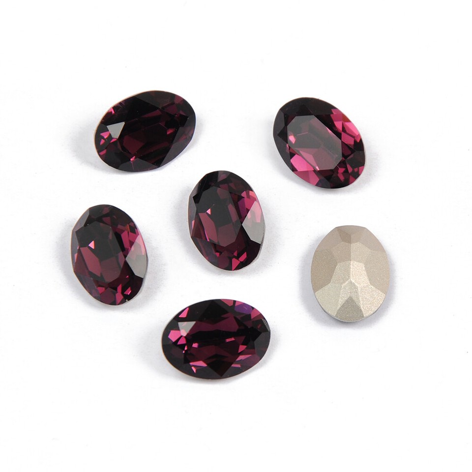 High-quality Colorful Oval Glass Rhinestone Crystal Strass Jewelry ...