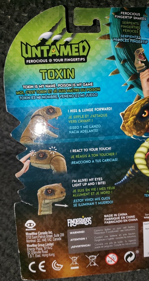 Fingerlings Untamed Snakes Toxin the Rattle Snake Figure *READ ...