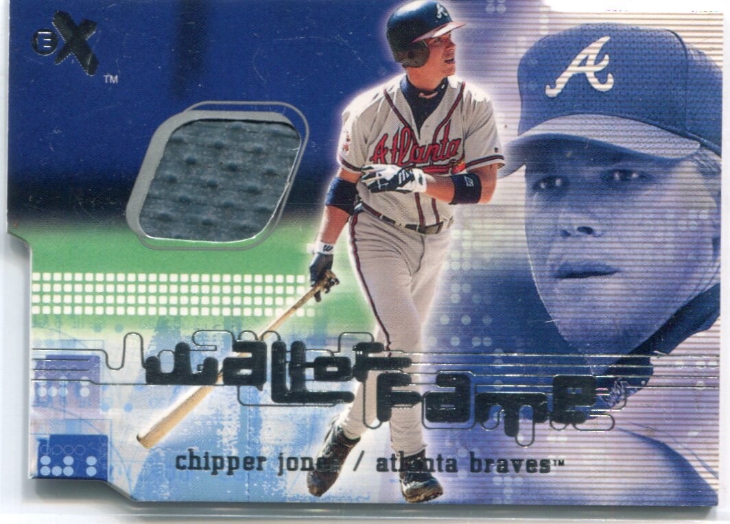 2001 Fleer Ex - CHIPPER JONES - Game Used Wall of Fame - ATLANTA BRAVES ...