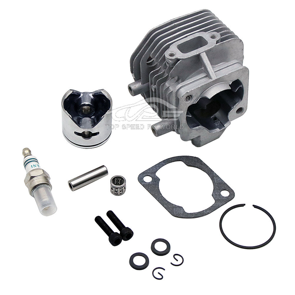 29CC 2 Bolt Cylinder Head Engine Kit 36mm Fit for 1/5 HPI LOSI Traxxas ...