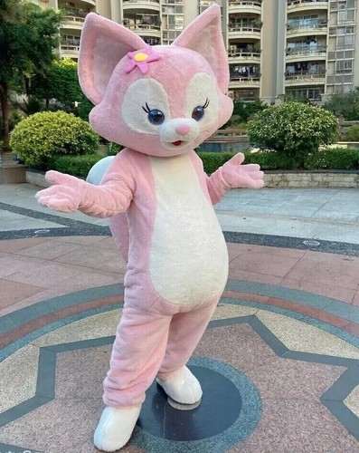 Pink Fox Linabell Mascot Costume Suits Cosplay Party Game Dress Outfits ...