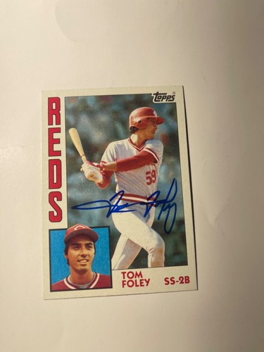 Cincinnati Reds TOM FOLEY Signed Card | eBay