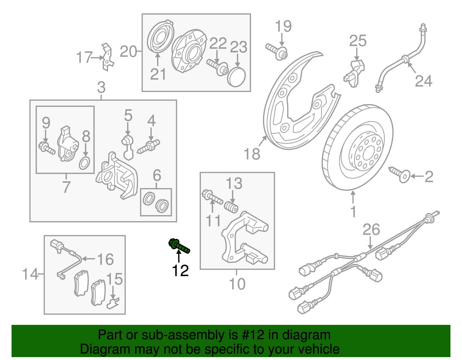 Audi+N91041702+Genuine+OEM+Caliper+Mount+Mount+Bolt for sale online | eBay